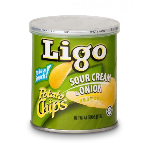 Ligo Potato Chips - Sour Cream & Onion (43gm)
